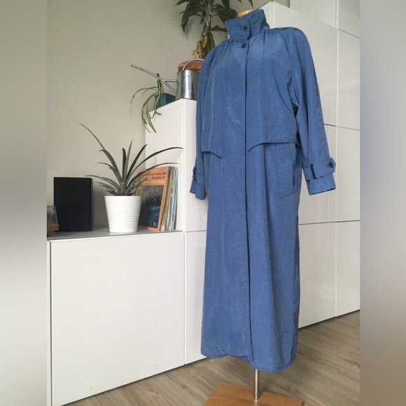Vintage | Jackets & Coats | 98s Vintage Utex Blue Trench Coat Raincoat ...